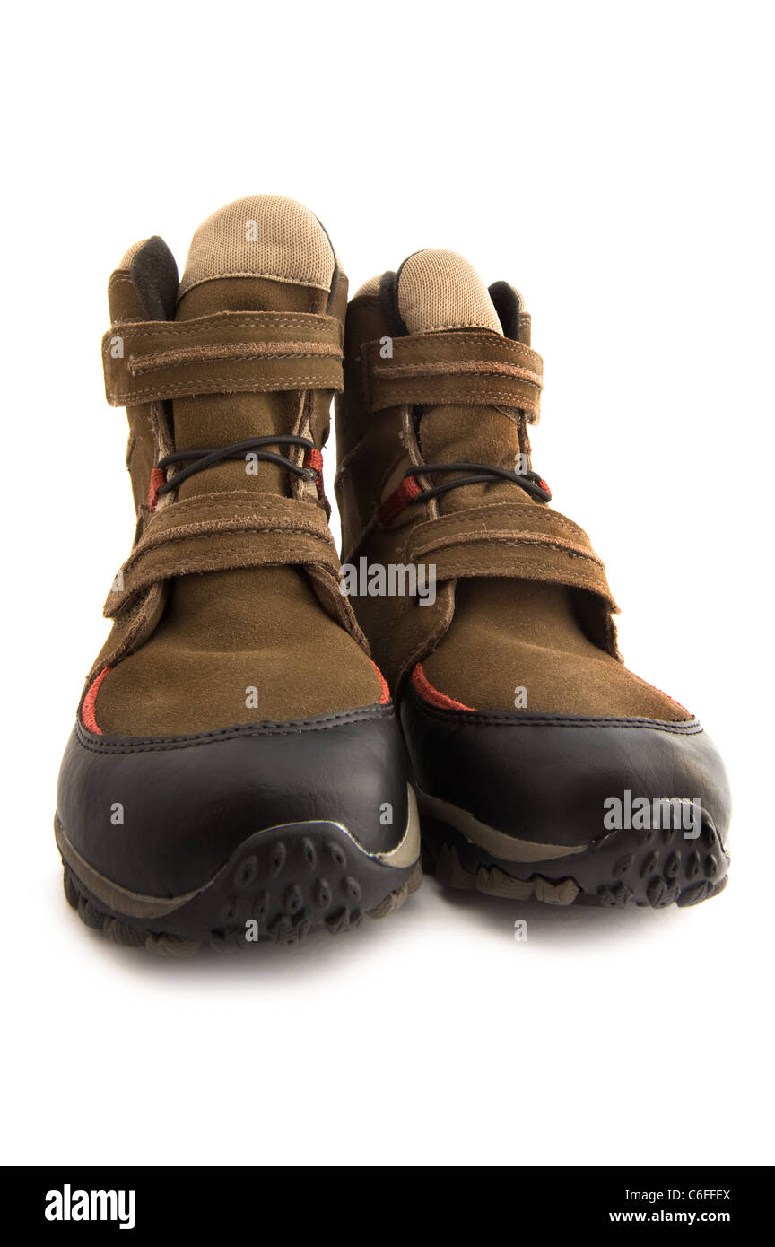 object on white - boots close up Stock Photo - Alamy