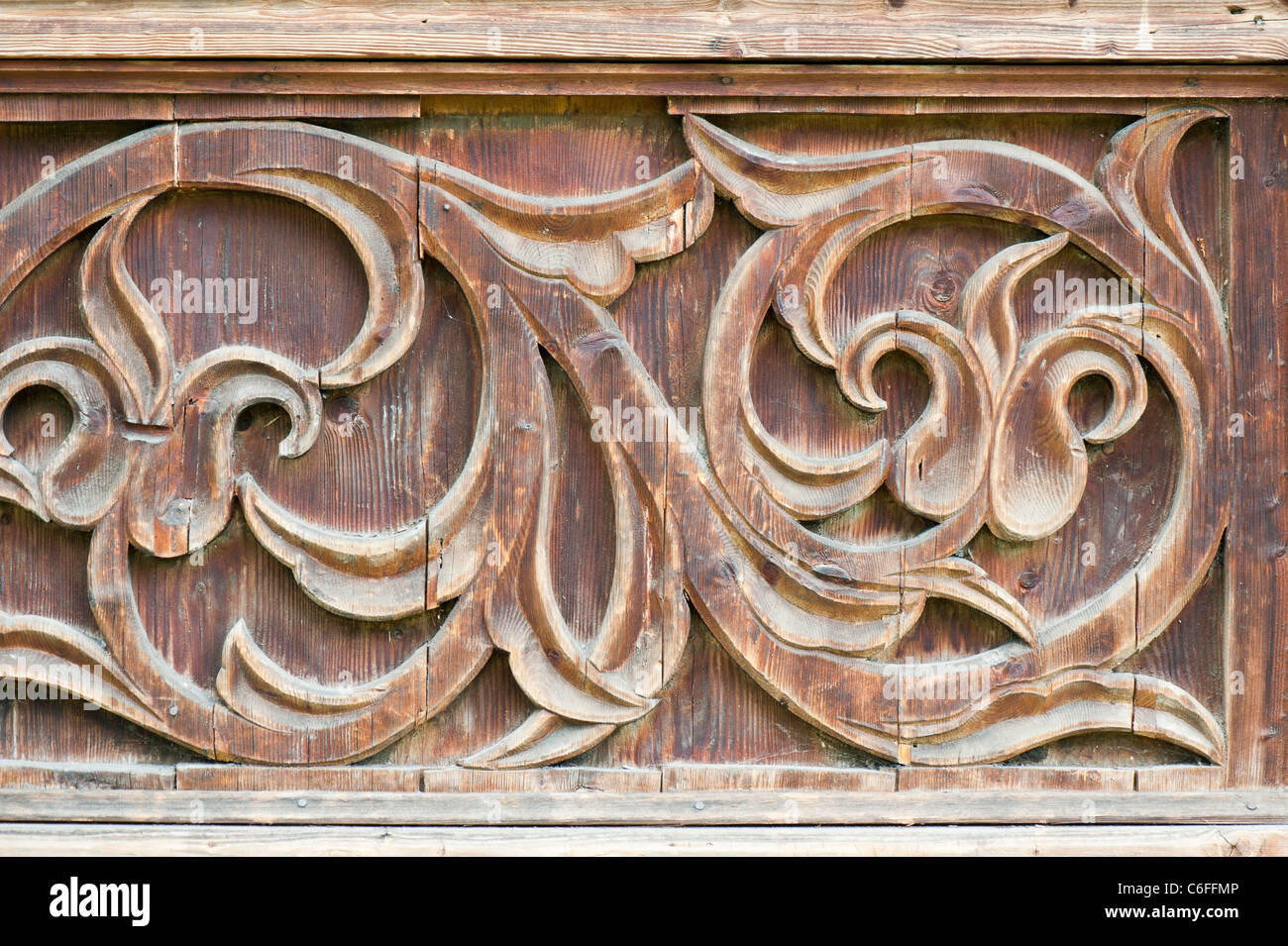 Traditional Zakopane style design, Zakopane, Podhale, Poland Stock ...