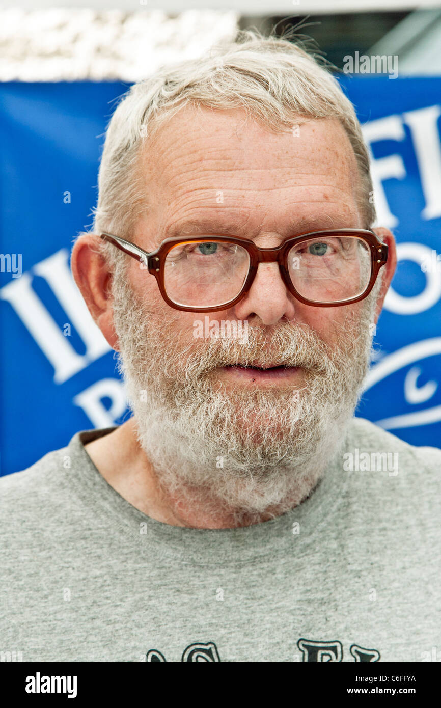 street portrait rugged rosy skinned shellfish vendor with grey gray ...
