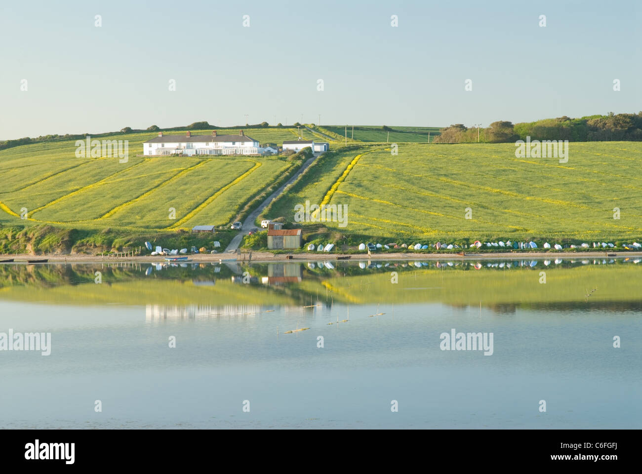 Rodden Hive and the Fleet behind Chesil Beach in Dorset Stock Photo - Alamy
