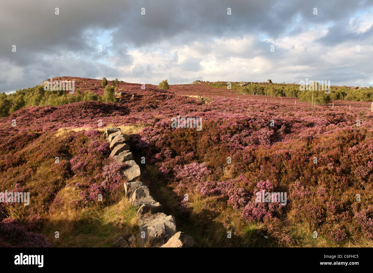Millstone Edge above Hathersage in the Peak District Stock Photo - Alamy