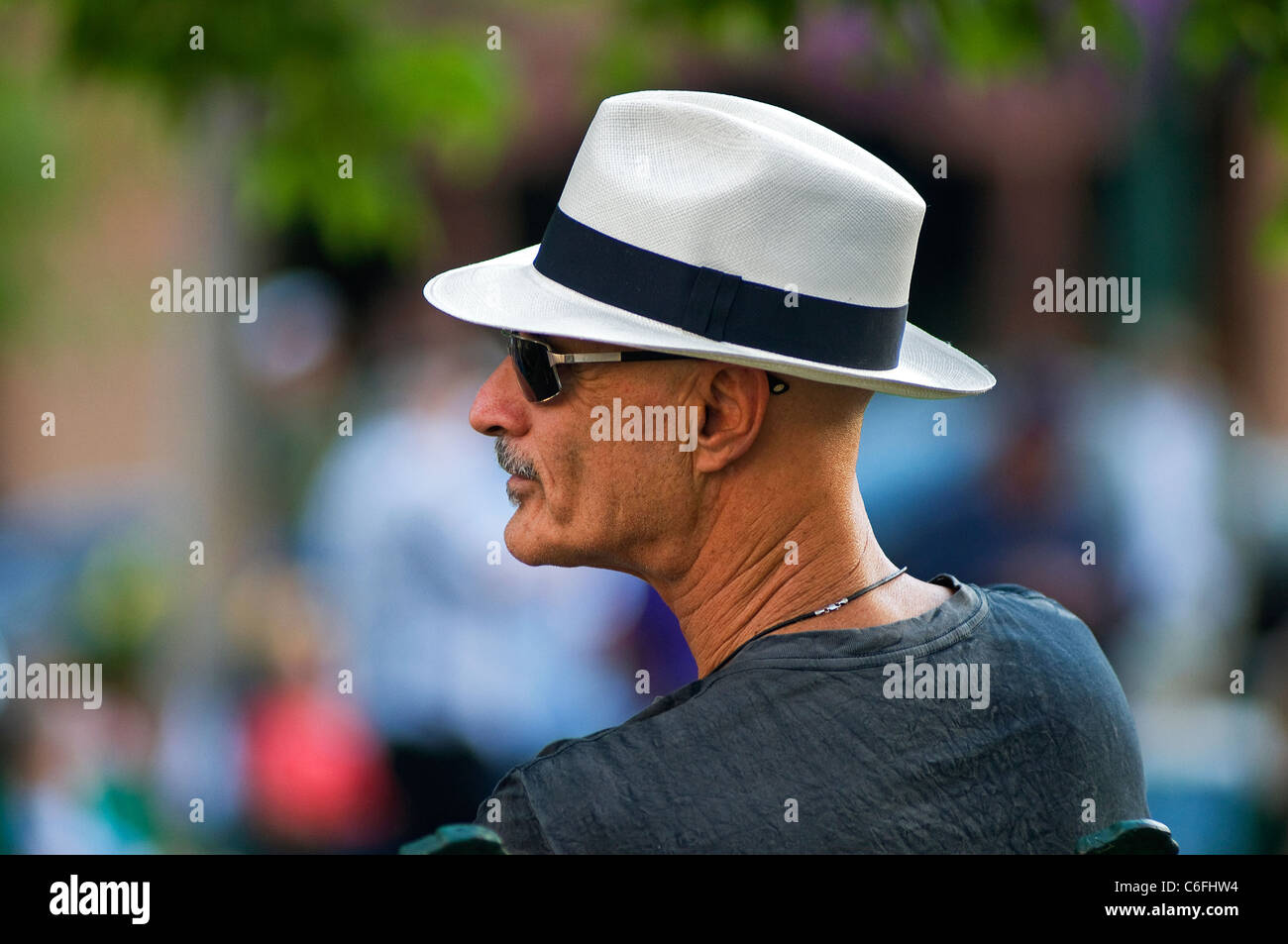 man fedora people hat hats wearing Stock Photo - Alamy