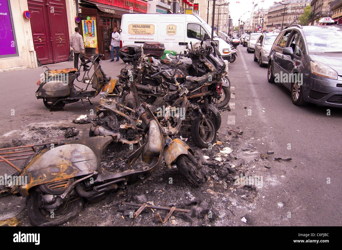 Scooter bike after fire hi-res stock photography and images - Alamy