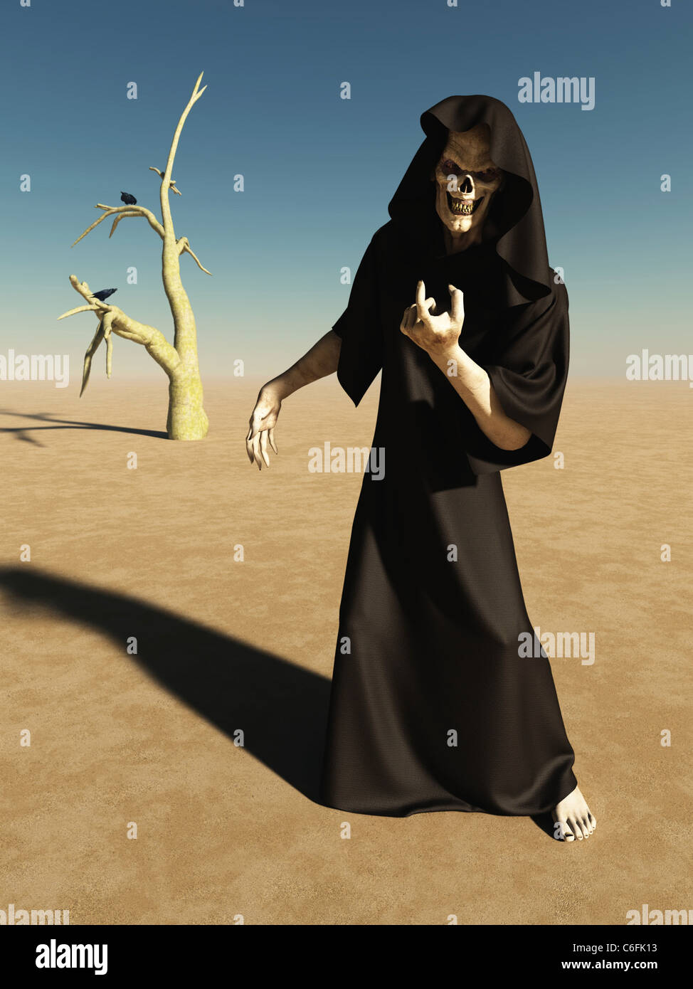 Beckoning Figure of Death Stock Photo - Alamy