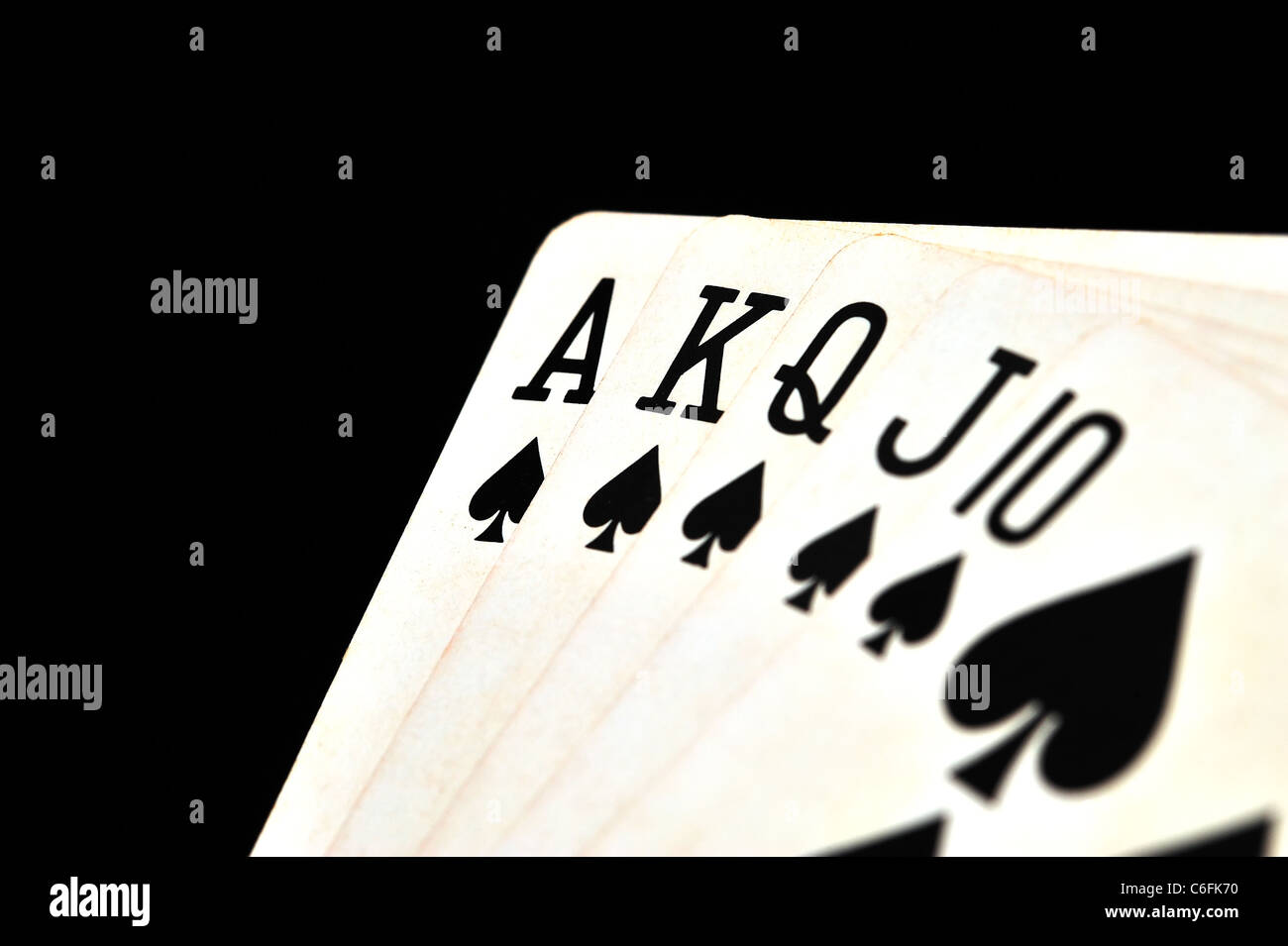 Royal flush of spades hi-res stock photography and images - Alamy