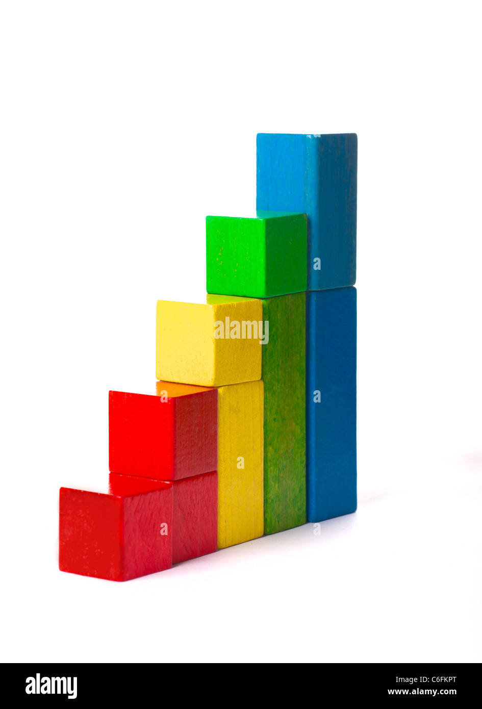 Toy Blocks as business chart Stock Photo - Alamy
