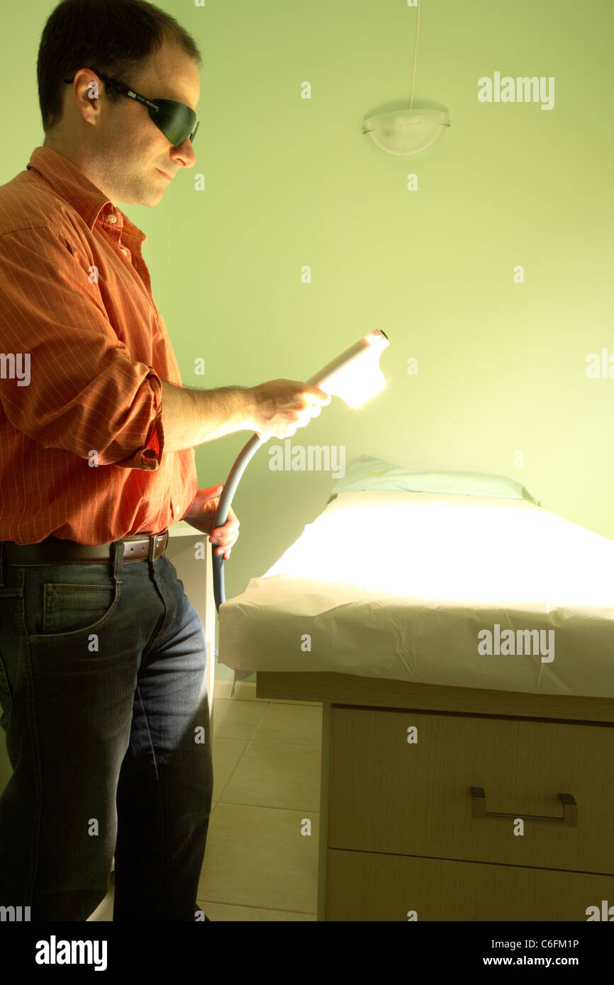 A pulse of intense pulsed light in a medical office Stock Photo - Alamy