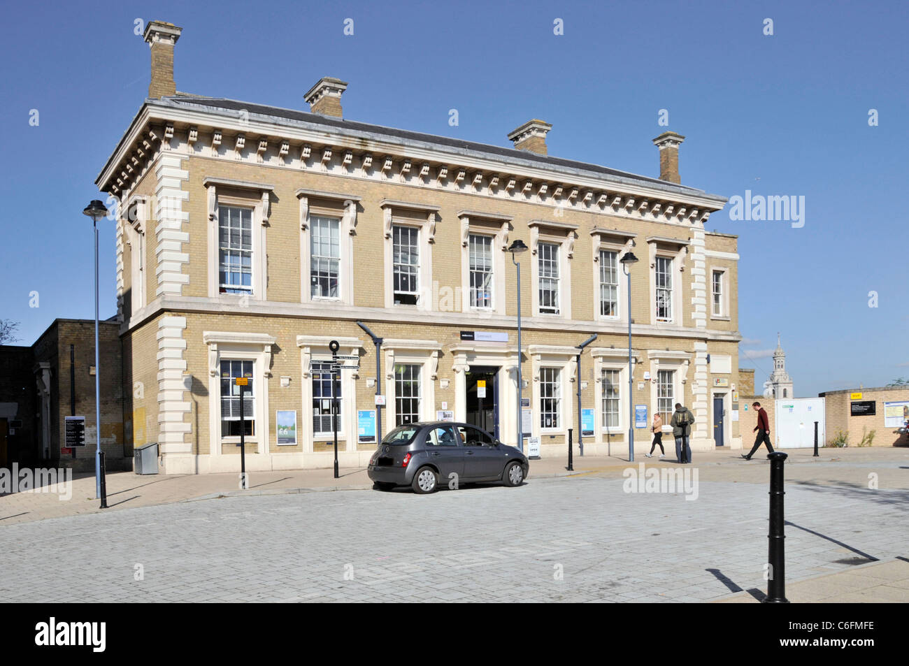 Brick front façade & entrance to Greenwich train station with access to ...