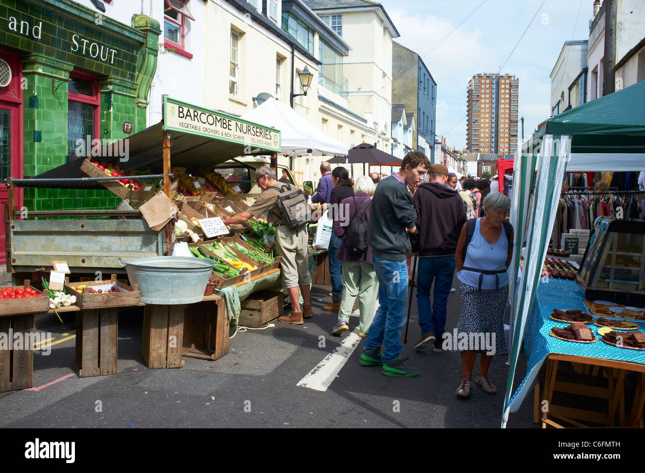 Street market Upper Gardener Street The Lanes Brighton UK Stock Photo ...