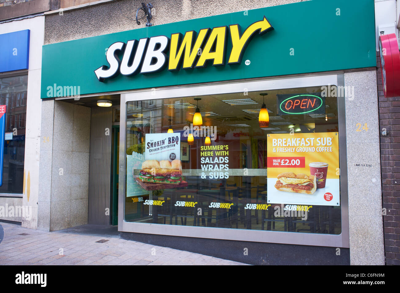 Exterior of Subway Queens Square Wolverhampton UK Stock Photo - Alamy