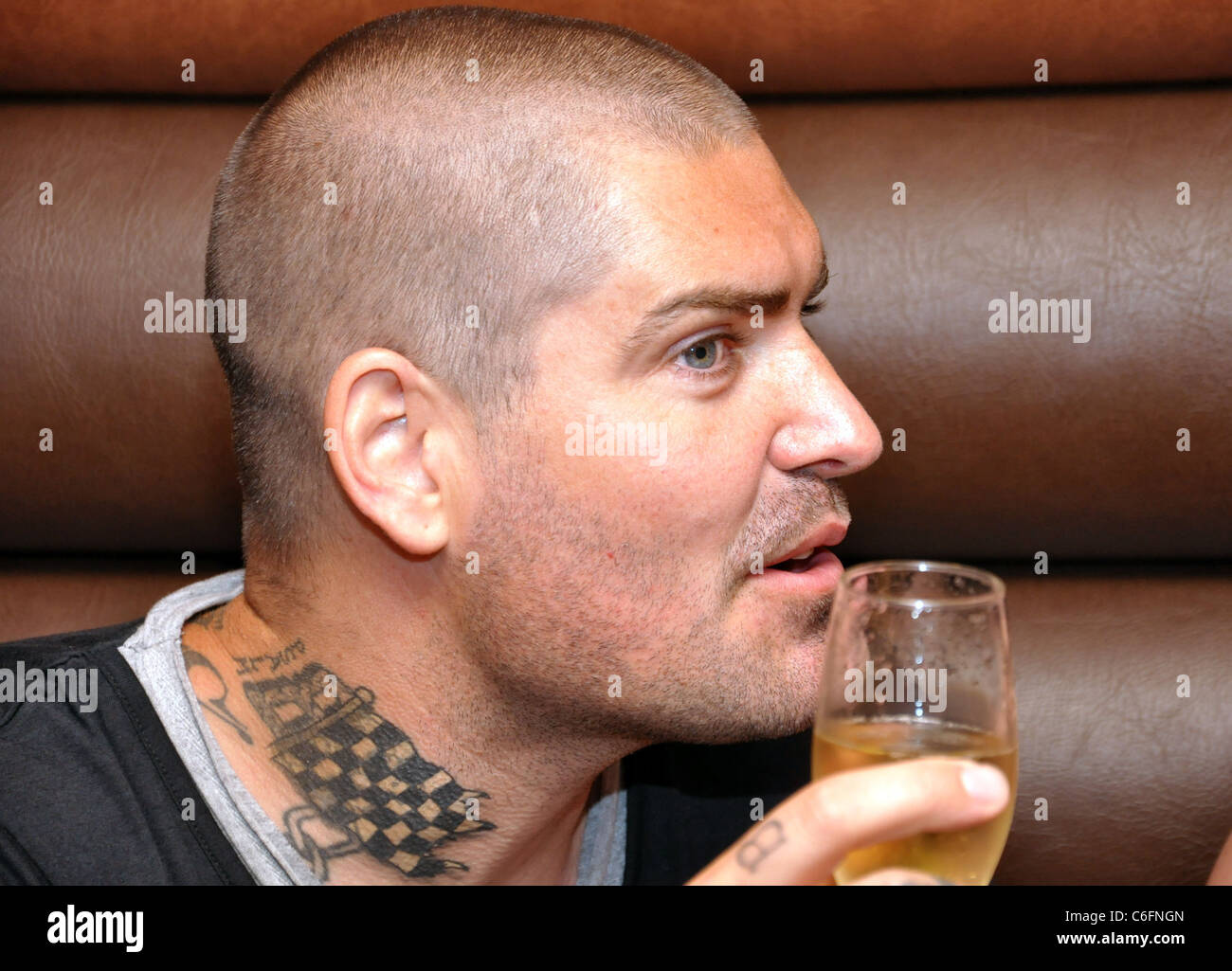 Singer Shane Lynch of the Irish boyband Boyzone, joins friends and ...