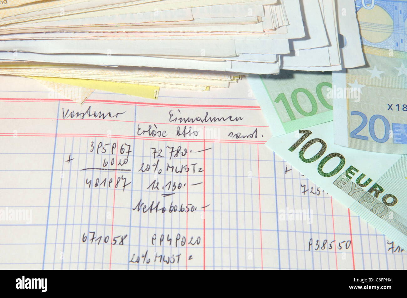 Accounting cash book Stock Photo - Alamy