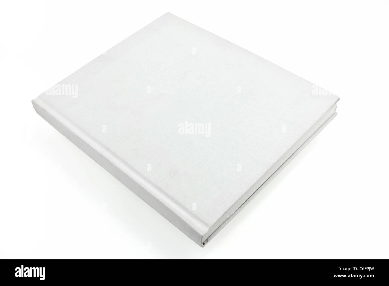 blank white casebound hard back book closed Stock Photo - Alamy