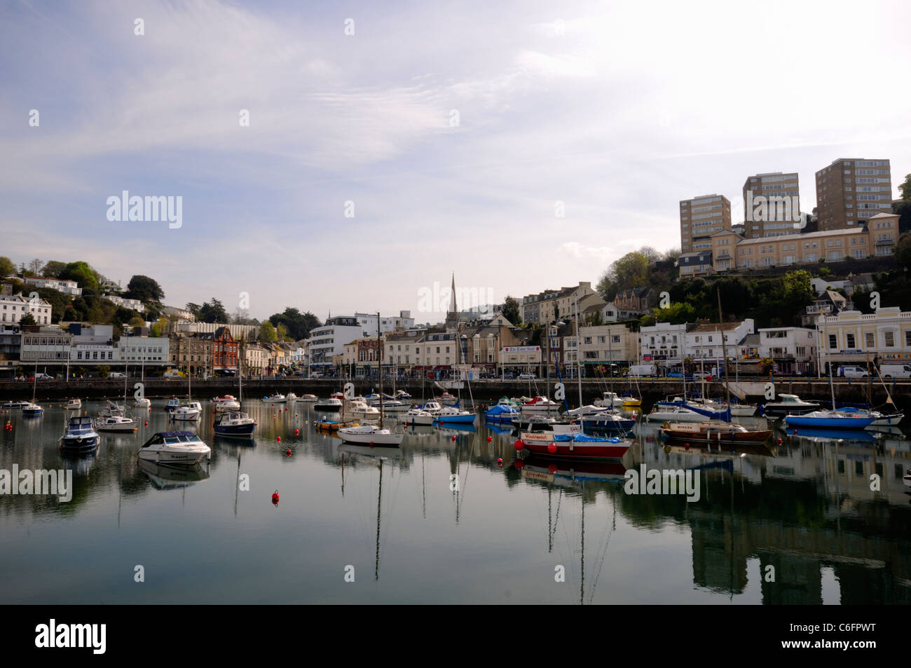 Torquay Inner Harbour in the English Riviera, Devon, England Stock ...