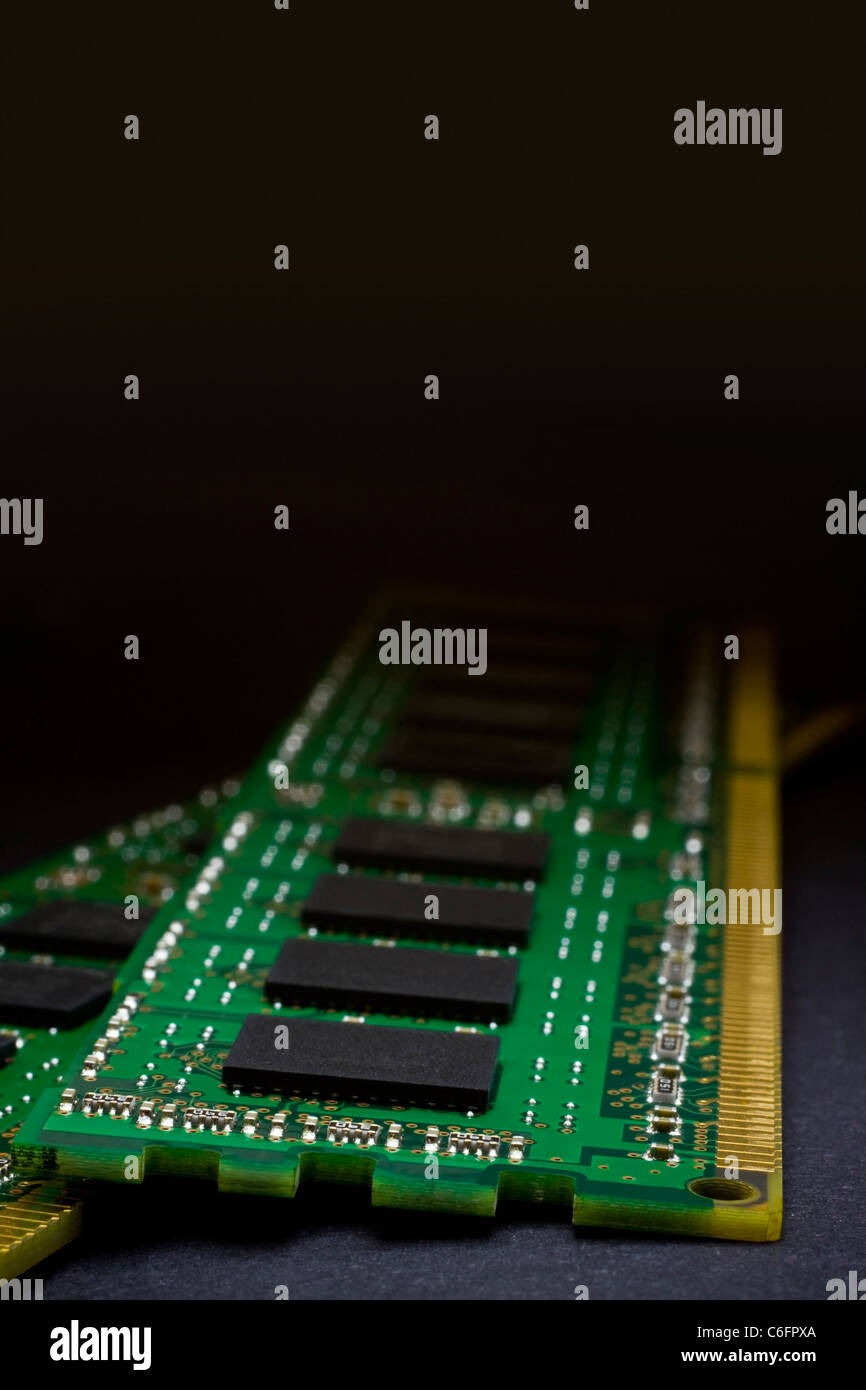 RAM in close-up dark background Stock Photo - Alamy