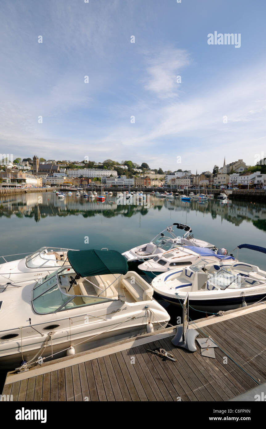 Torquay Inner Harbour in the English Riviera, Devon, England Stock ...