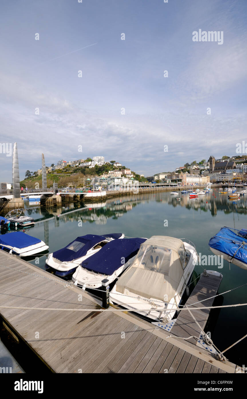 Torquay Inner Harbour in the English Riviera, Devon, England Stock ...