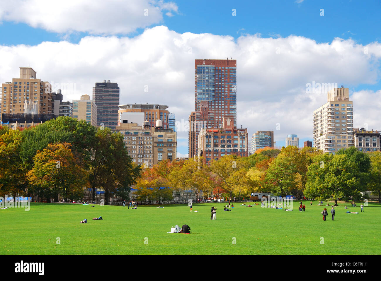 New York City Manhattan skyline panorama viewed from Central Park with ...