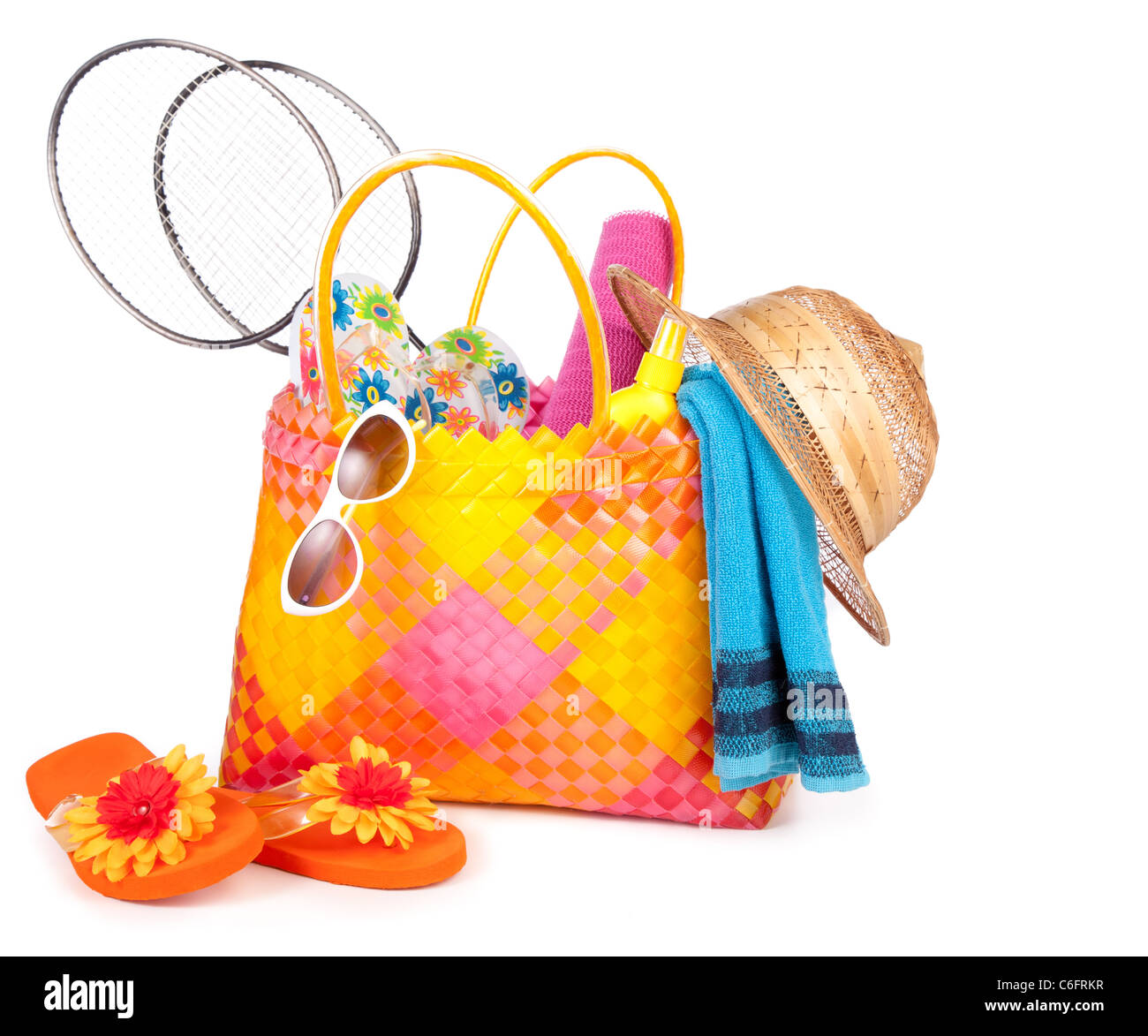 Tropical pool towel Cut Out Stock Images & Pictures - Alamy