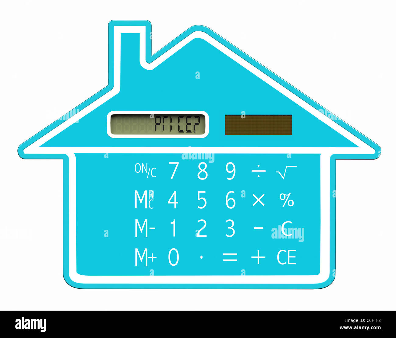 House shaped calculator Cut Out Stock Images & Pictures - Alamy