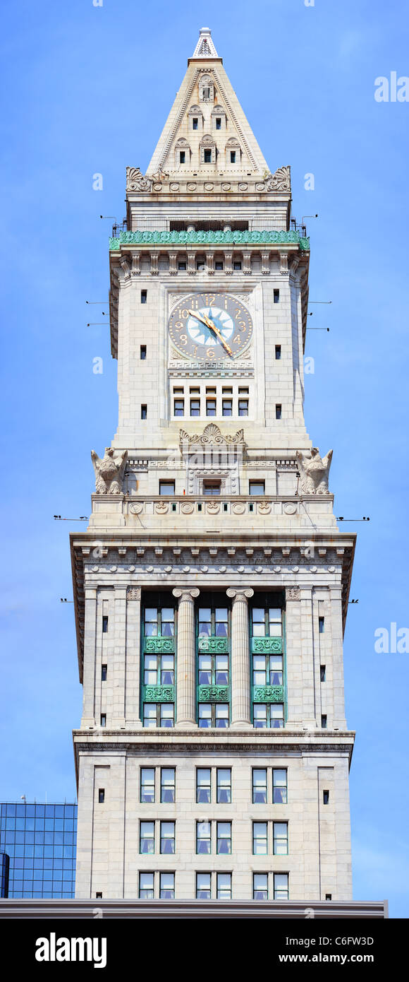 Boston Custom House Clock Tower in downtown Stock Photo - Alamy