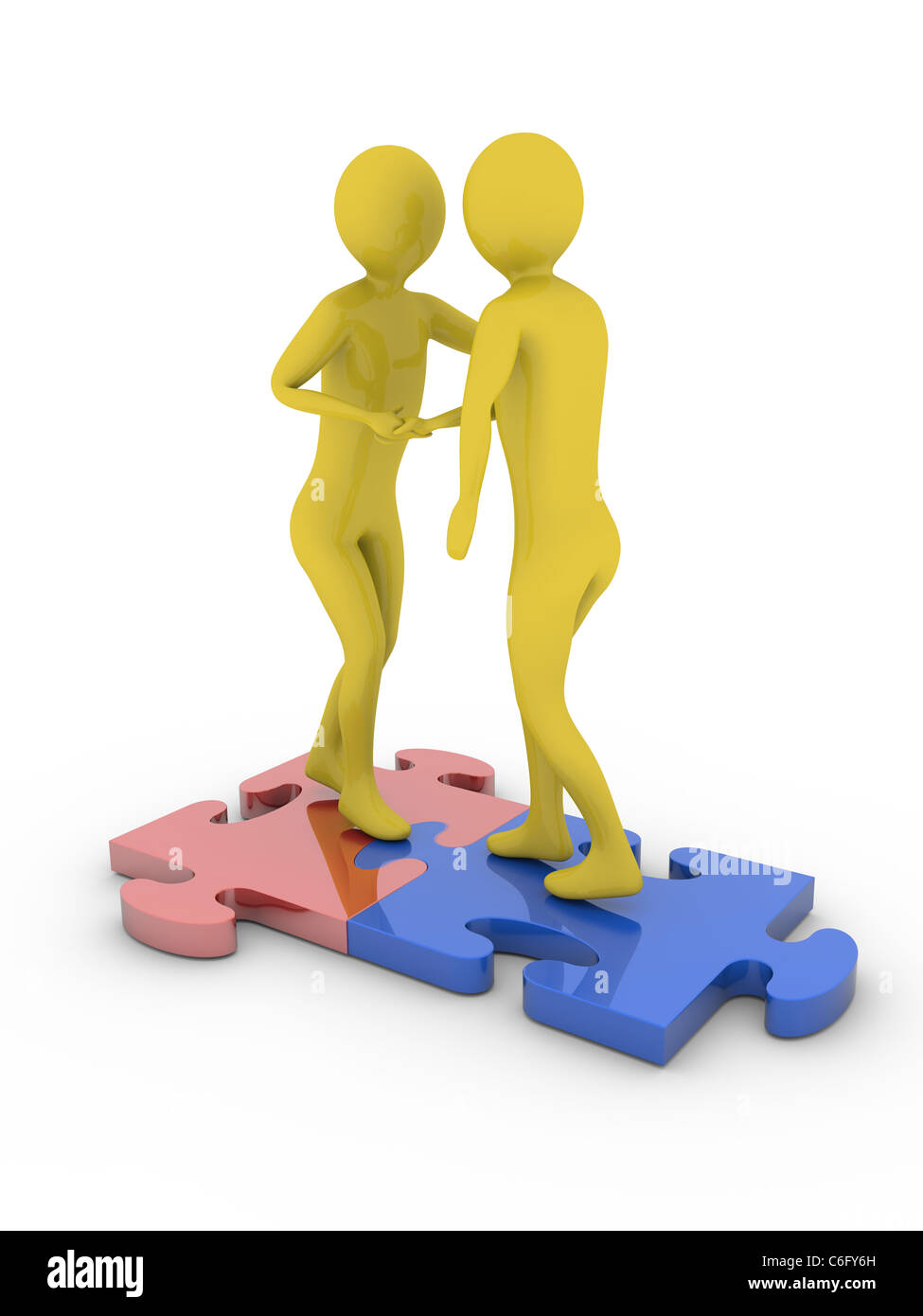 Shake hands. High resolution 3d render Stock Photo - Alamy