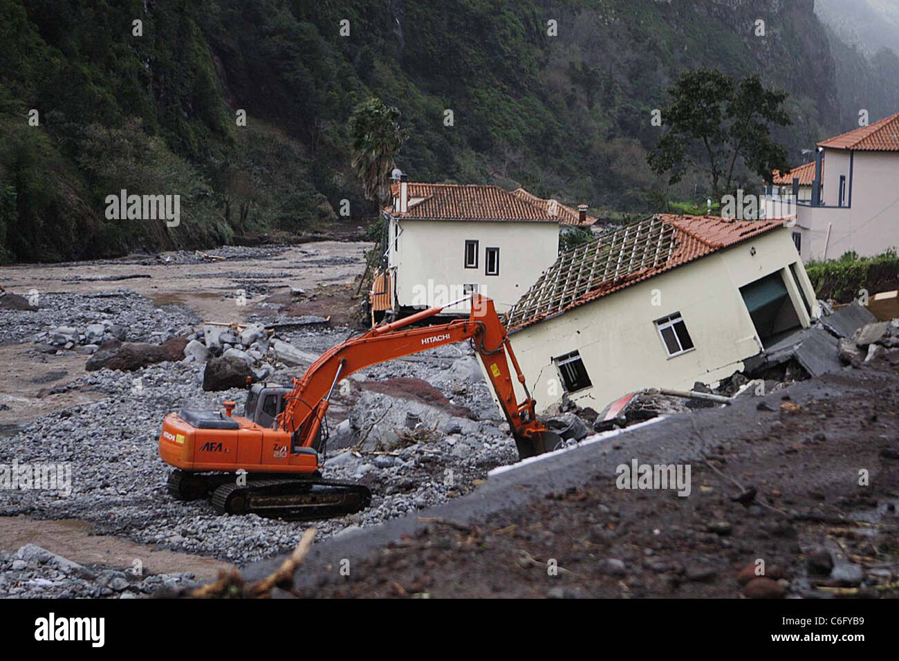 The aftermath of the floods and mudslides on the Portuguese island of ...