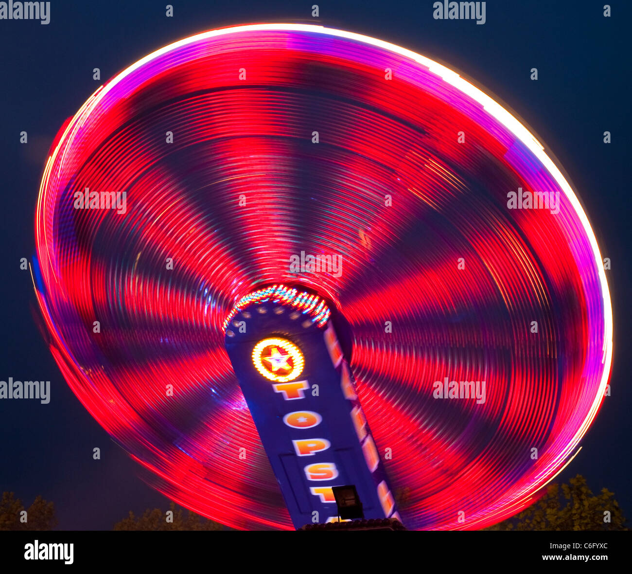 The Top Star ride at Goose Fair, Nottingham England UK Stock Photo - Alamy