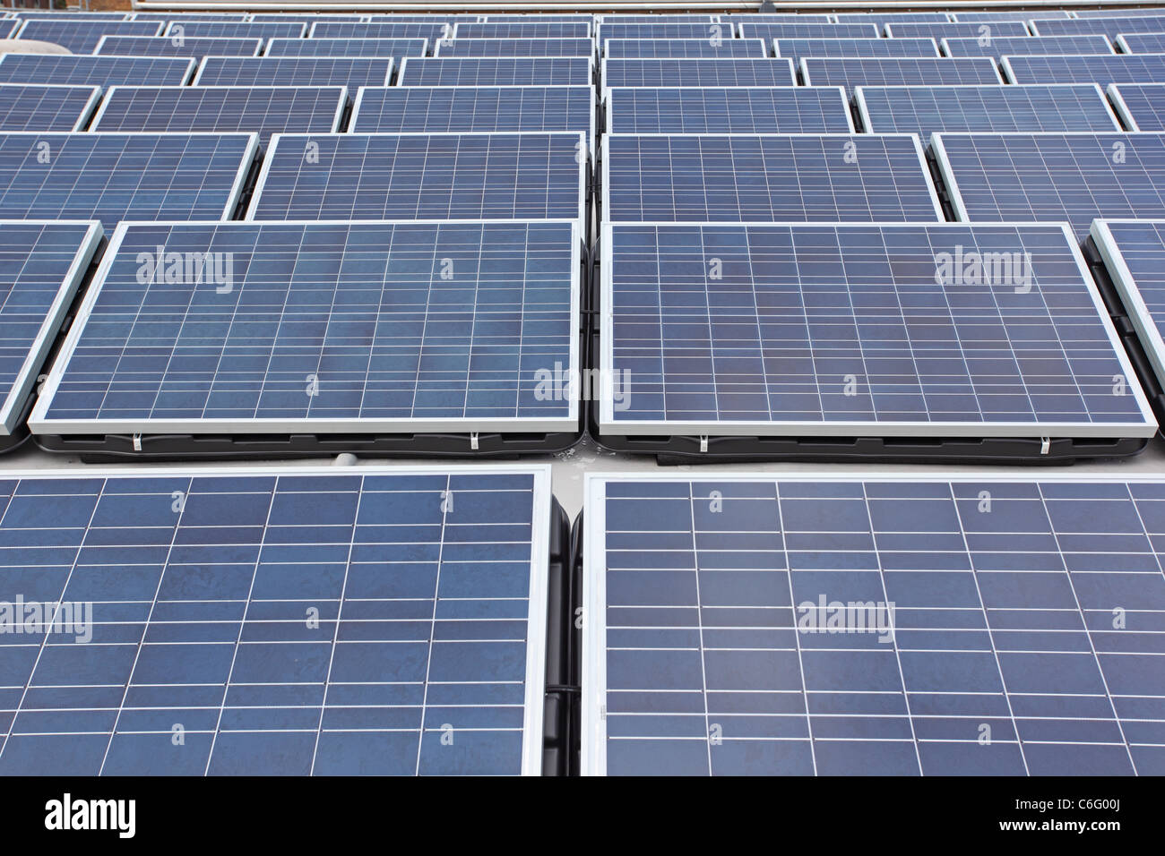 rooftop solar PV panels Stock Photo - Alamy