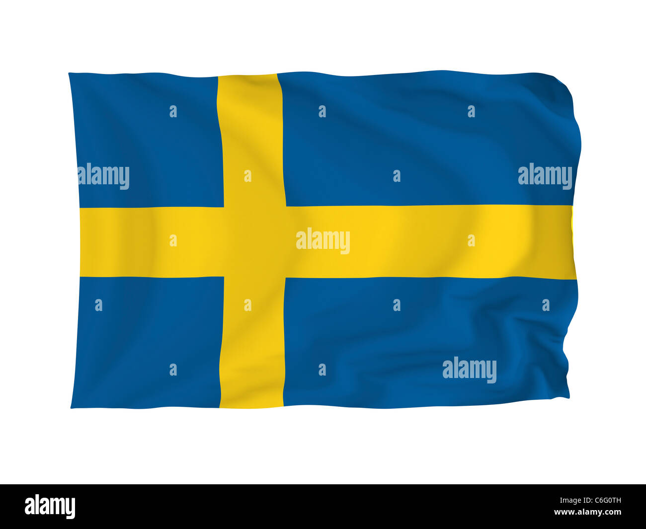 Sweden. High resolution European Flag series. With fabric texture Stock ...