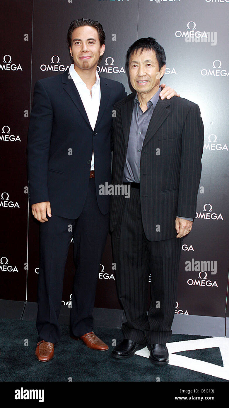 Olympic gold medalist Apolo Ohno and father Yuki Ohno celebrate Father ...