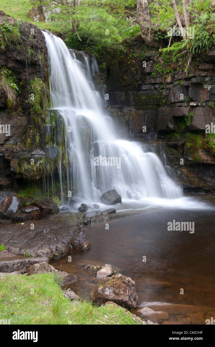 Catrake Force Waterfall in Keld in Swaledale, North Yorkshire England ...
