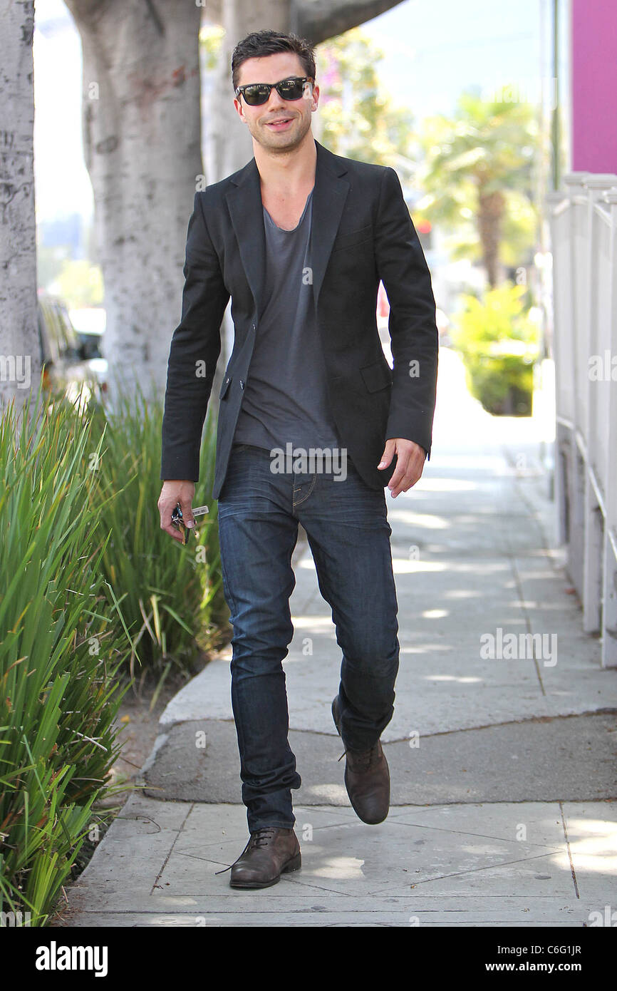 Dominic Cooper arriving at Le Pain Quotidien in West Hollywood. Los ...