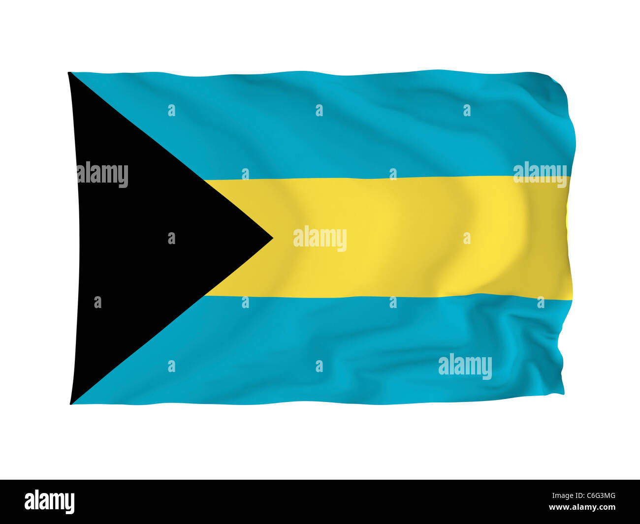 Bahamas. High resolution Americas Flag series. With fabric texture ...