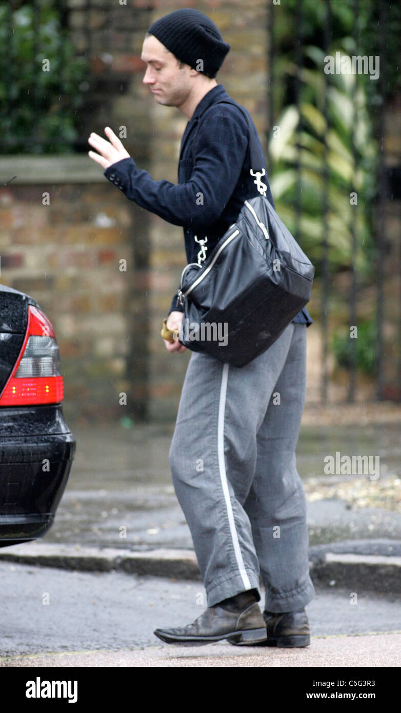 Jude law out and about in london london hi-res stock photography and ...