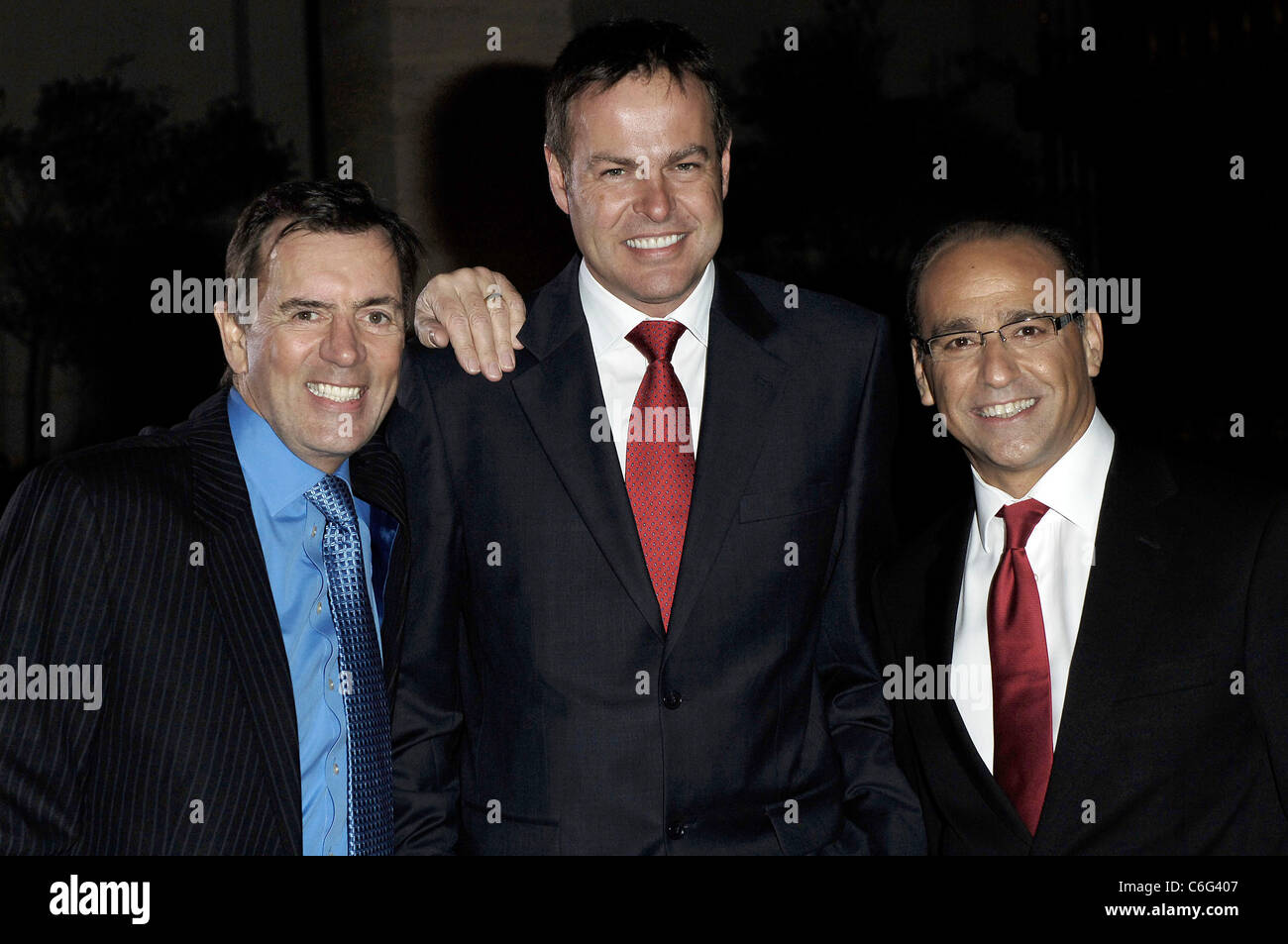 (L-R) Duncan Bannatyne, Peter Jones and Theo Paphitis attends the ...