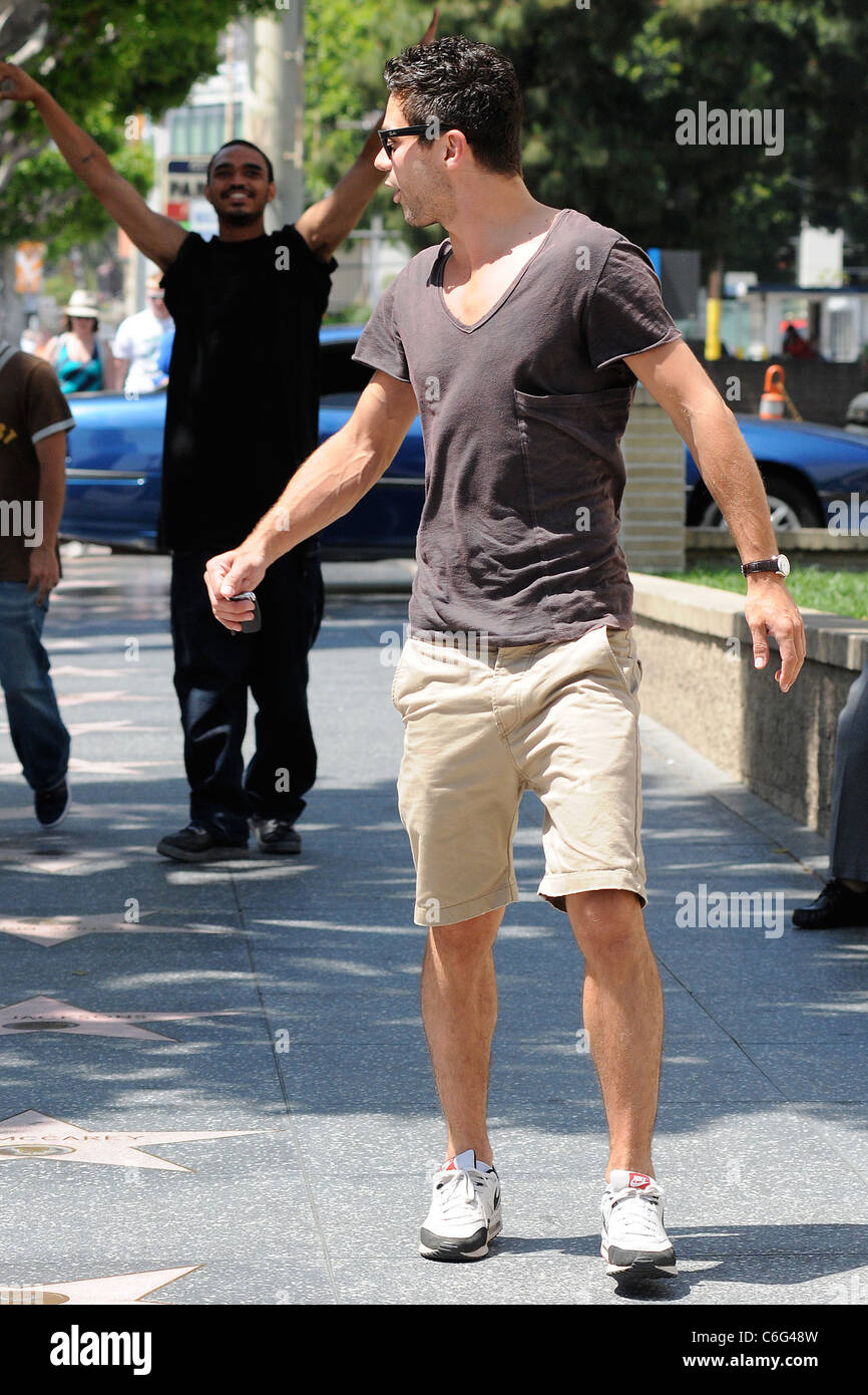 Dominic Cooper running errands in Hollywood Los Angeles, California ...