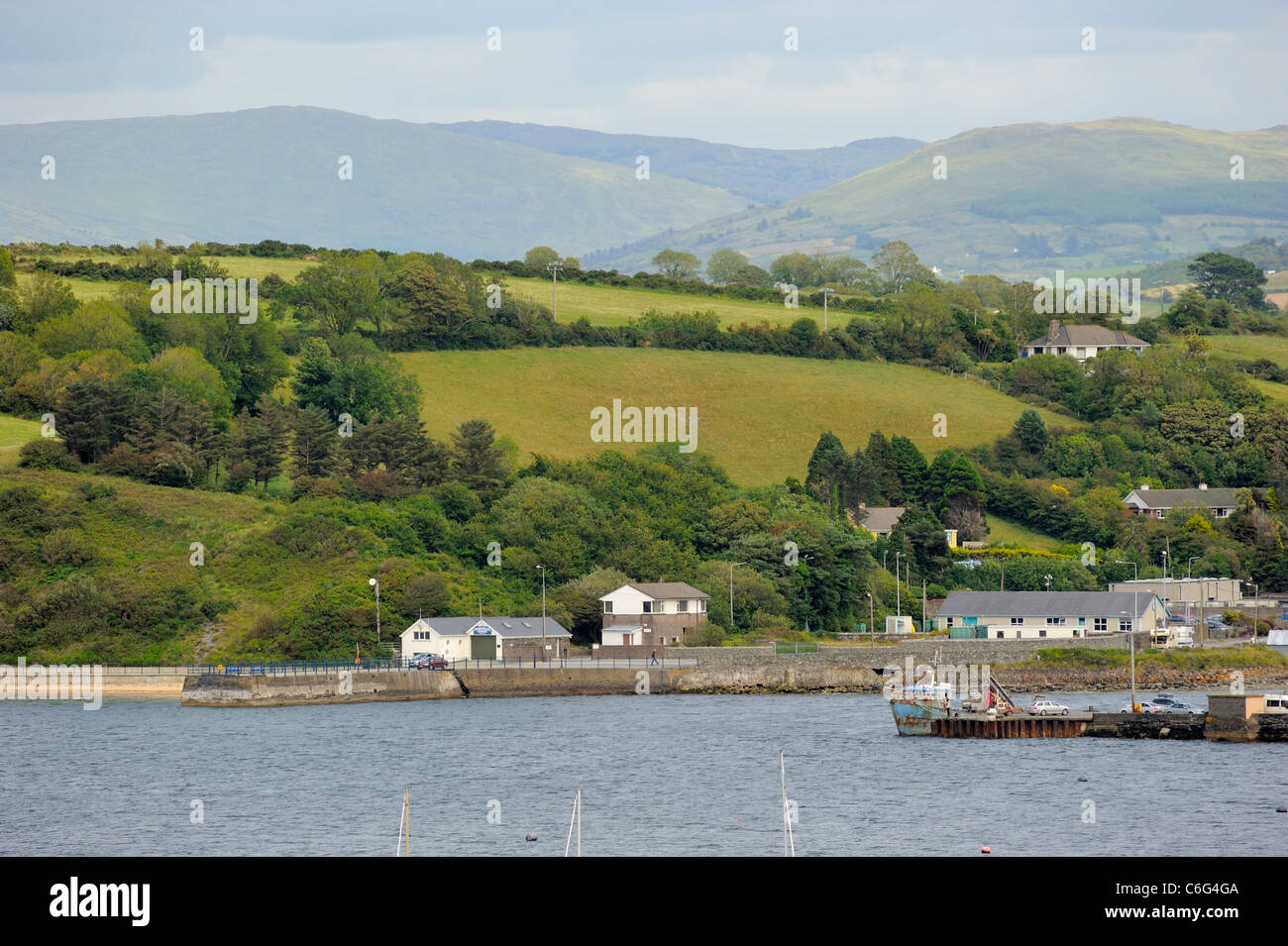 Bantry Old Pier and Railway Station site from the Abbey Graveyard Stock ...