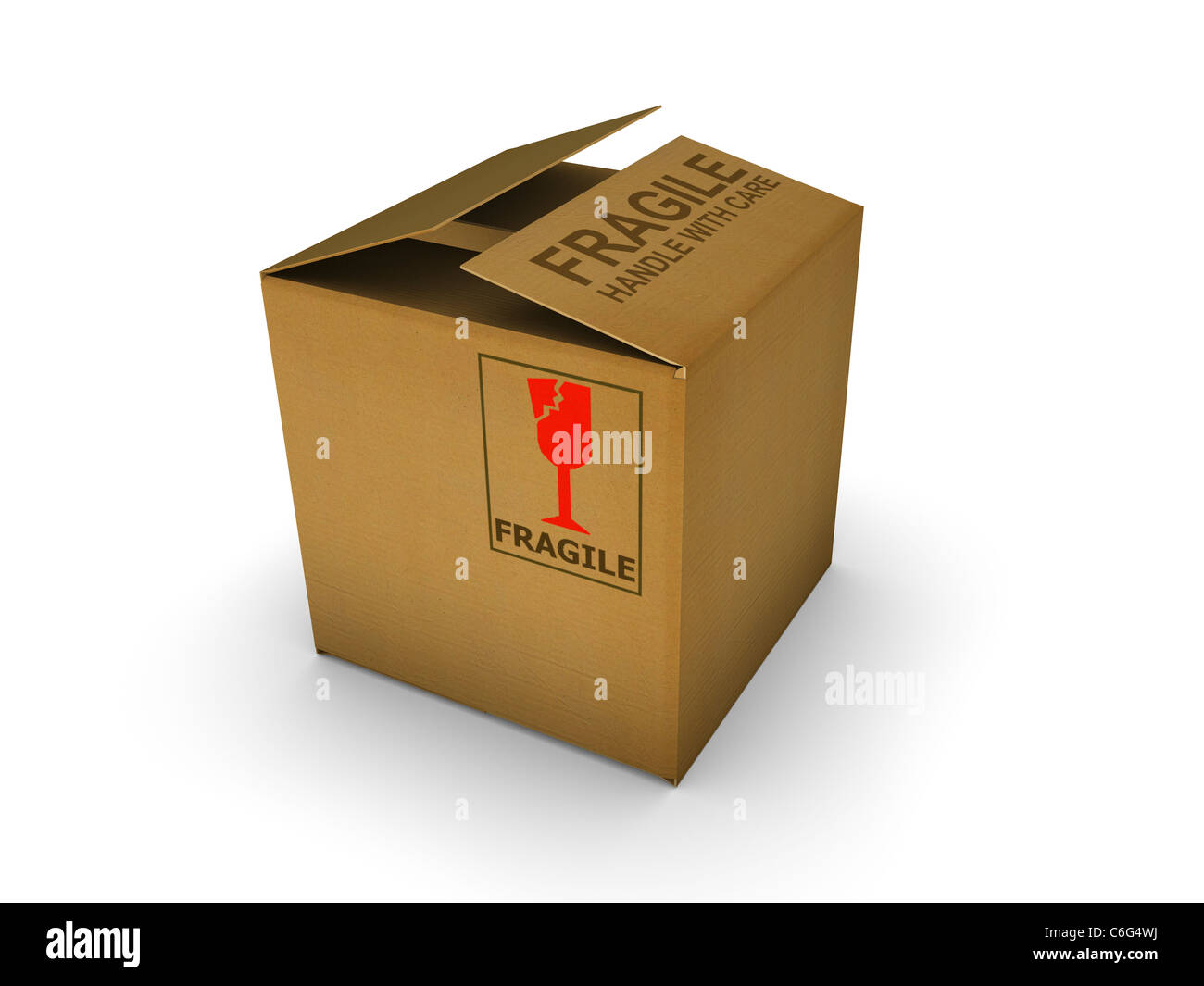 Isolated cardboard. High resolution image with detailed texture Stock ...