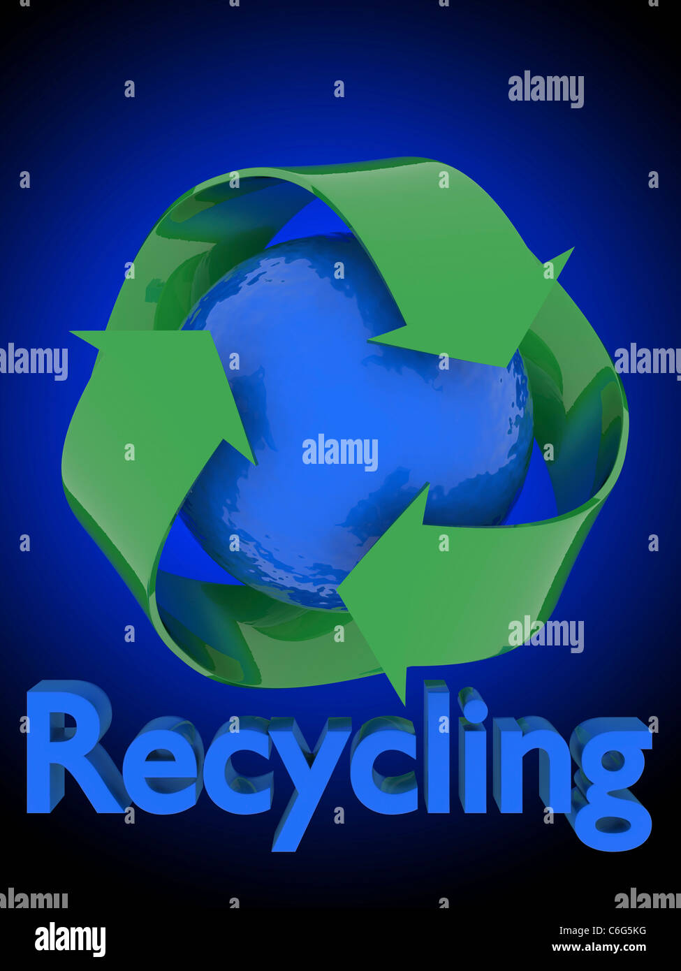 Recycling concept image. High resolution computer generated graphic ...