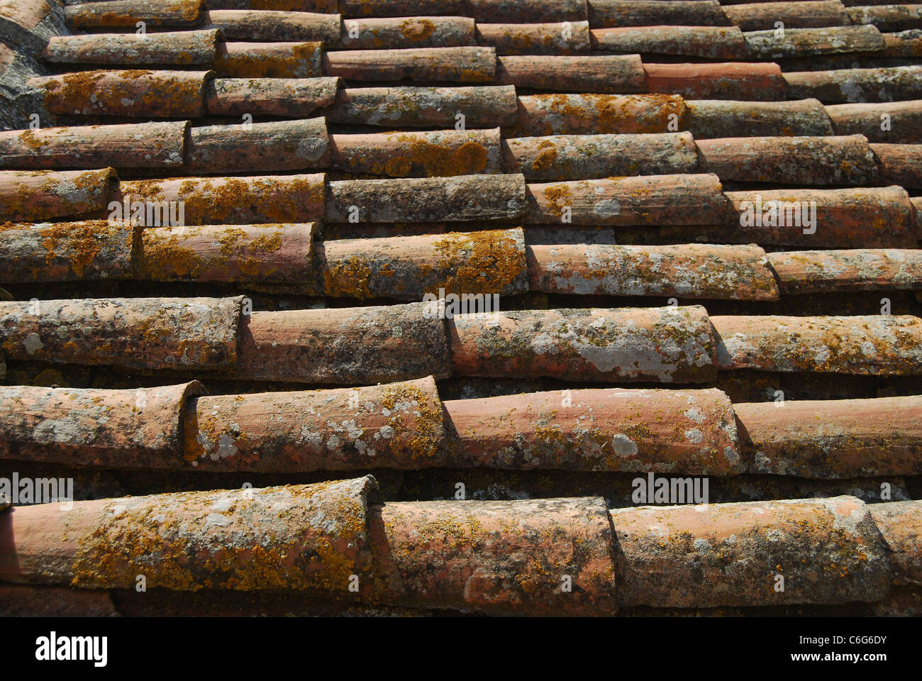 Geometries and shapes. Repetetive motif. A roof of roofing-tiles Stock ...