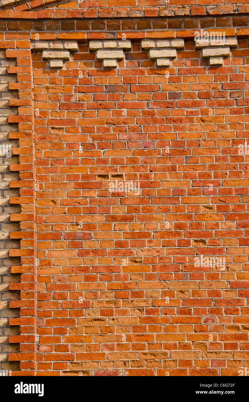 red bricks old and ornamental wall background Stock Photo - Alamy