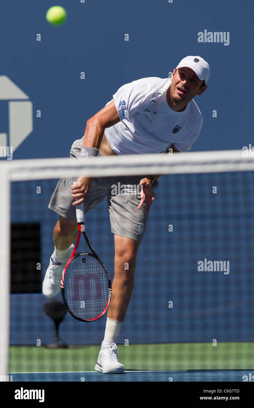 Mardy Fish (USA) competing at the 2011 US Open Tennis Stock Photo - Alamy