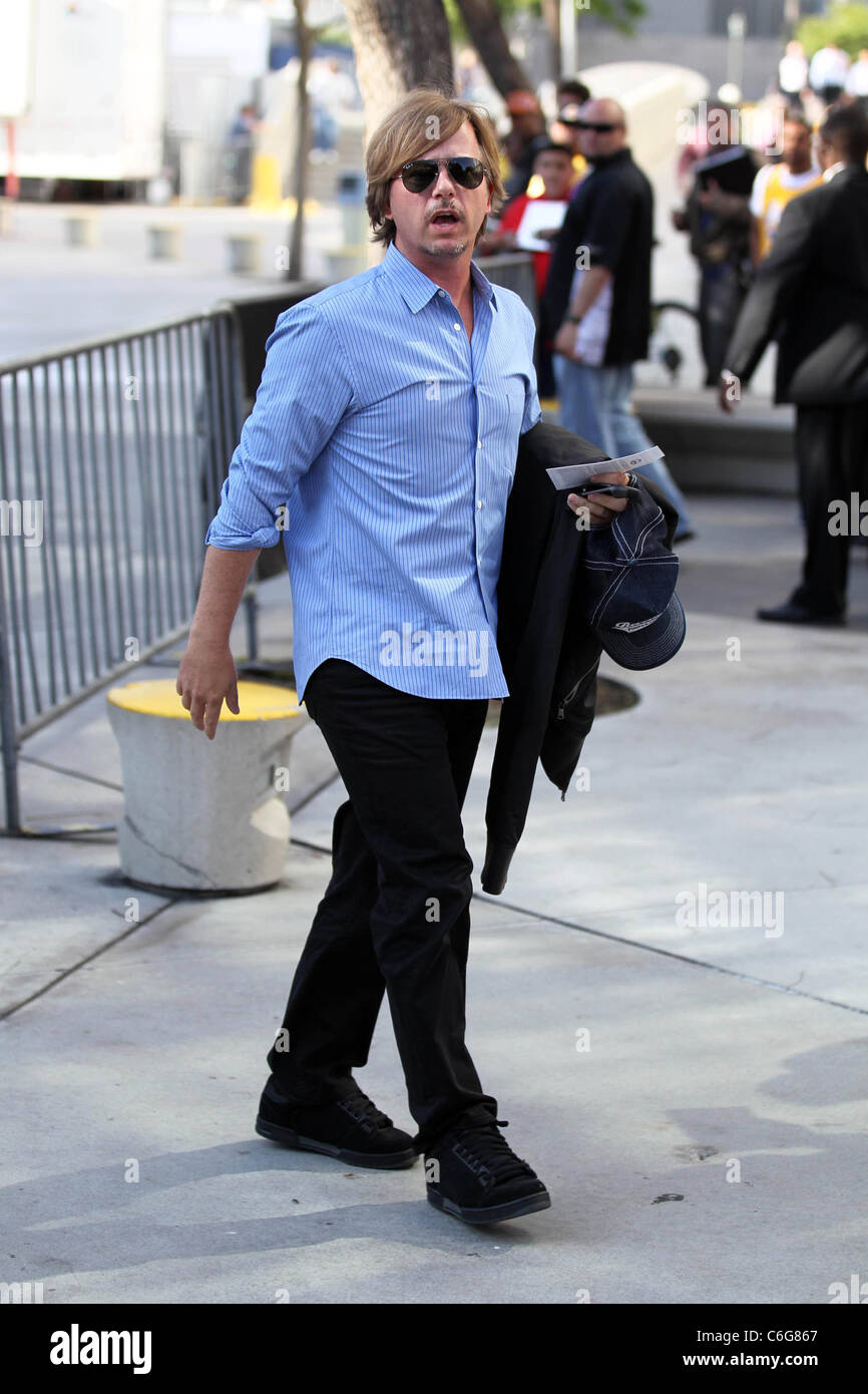 David Spade arriving at the Staples Center to watch the LA Lakers vs ...