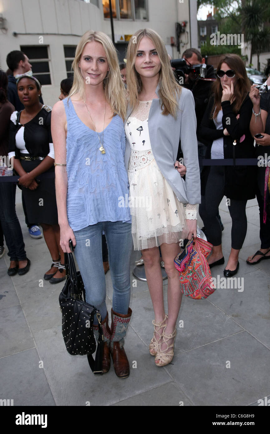 Poppy Delevigne and Amanda Shepherd Topshop opens at Knightsbridge ...