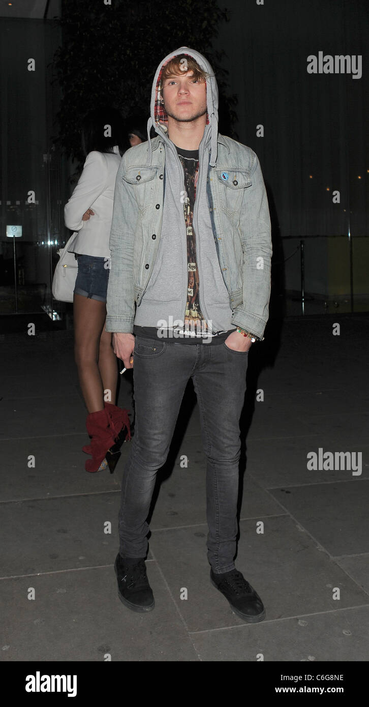 Dougie Poynter from boy band McFly enjoys a night out with fellow band ...