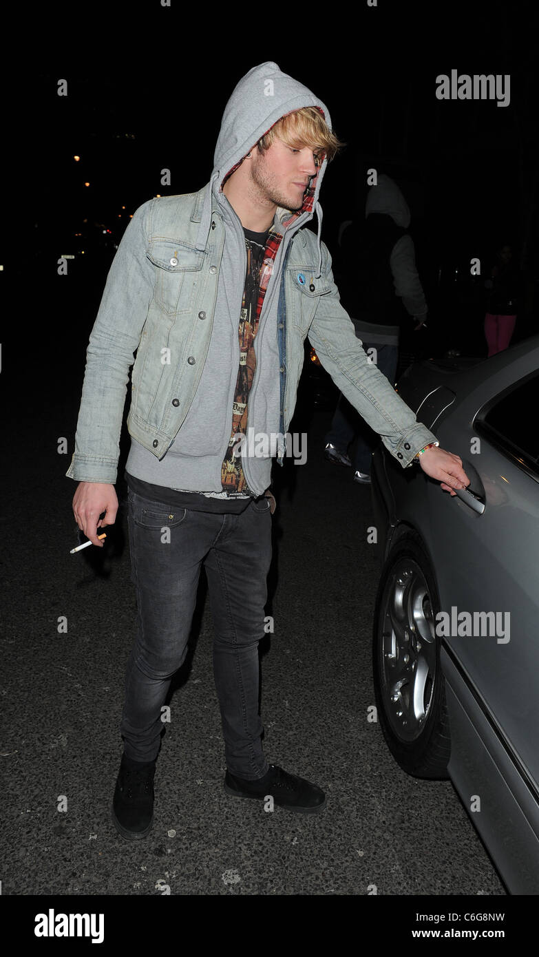 Dougie Poynter from boy band McFly enjoys a night out with fellow band ...