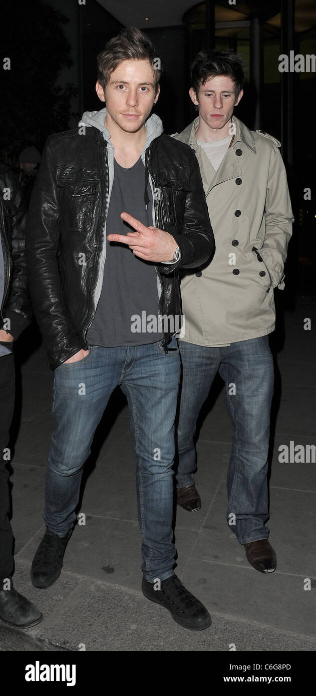 Danny Jones from boy band McFly enjoys a night out with fellow band ...