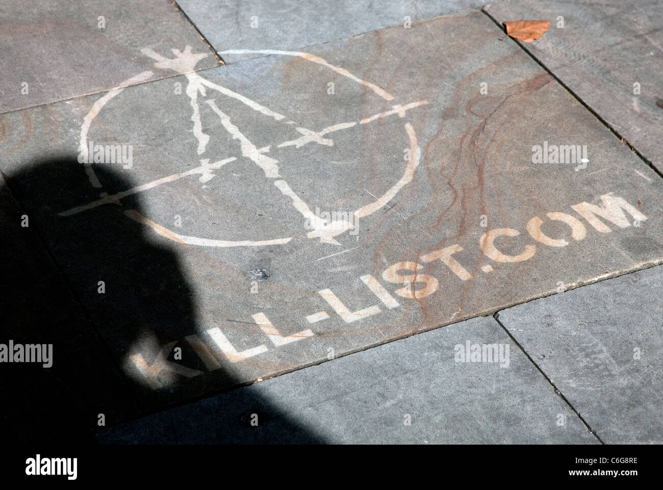 Pavement advert for new British film The Kill List, London Stock Photo ...