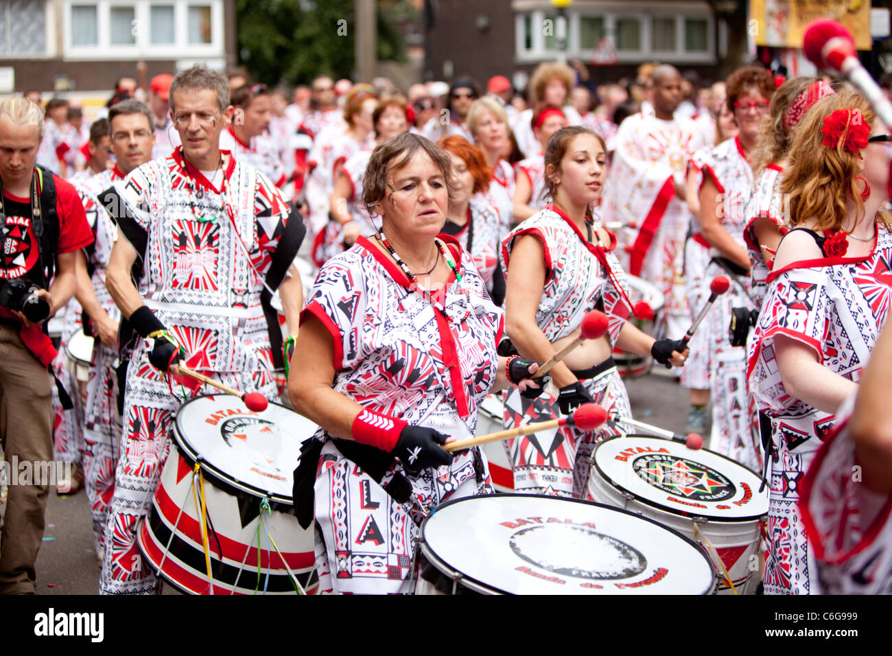Members of the Batala Band performing at Notting Hill Carnival 2011 ...